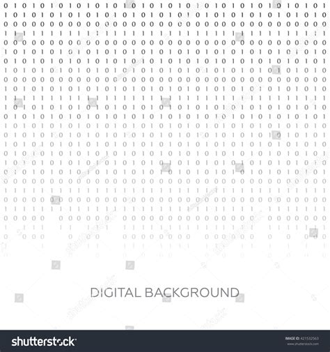 Binary Code Black And White Background With Digits On Screen Algorithm
