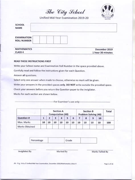 math class 4 pdf