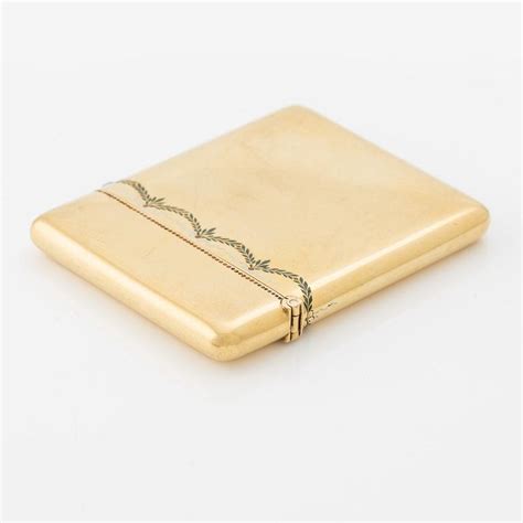 A Jewelled Wa Bolin 18k Gold And Enamel Card Case Wa Bolin Stockholm 1919 Bukowskis