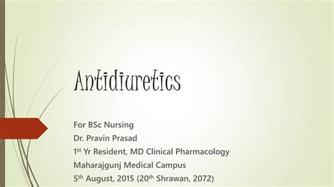 Antidiuretics Pptx