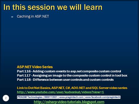 Sql Server Net And C Video Tutorial Part 119 Caching In Aspnet