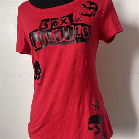 Grunge Sex Pistols Scene Star And Skull Punk Red Depop