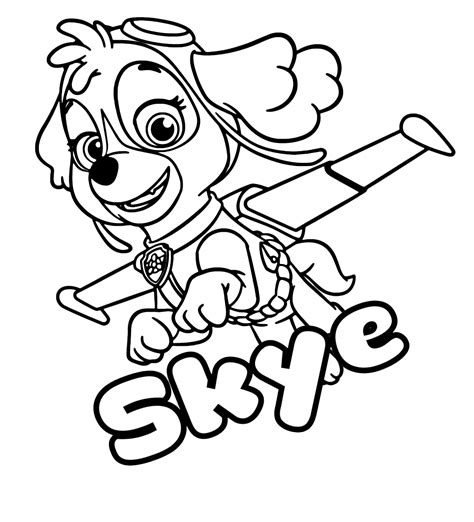 Skye Paw Patrol Coloring Pages