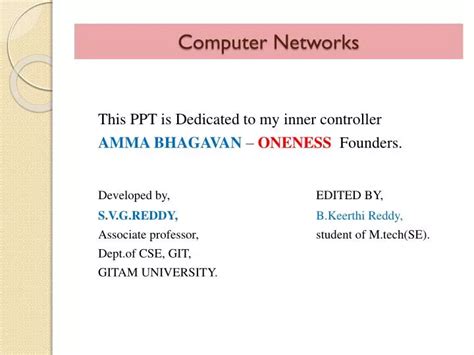 PPT Computer Networks PowerPoint Presentation Free Download ID