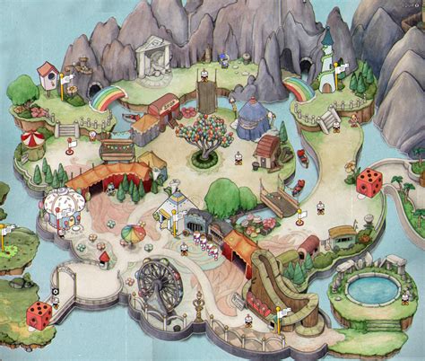 Cupheads World 2 Inkwell Isle Screenshots Stitched Together Rgaming