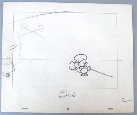Original Animation Drawing Tom And Jerry Cartoon Touche Pussy Cat 1954 Tuffy Eur 36393