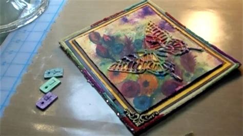 Vintage Shadow Art Card Assembly With Brusho Powders Youtube
