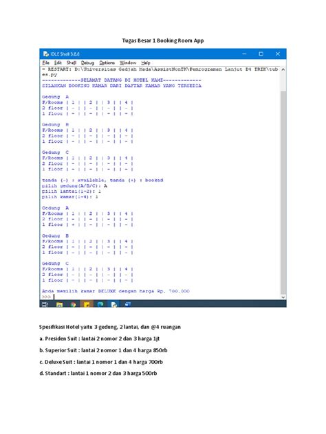 Contoh Program Booking Kamar Hotel Menggunakan Python Pdf