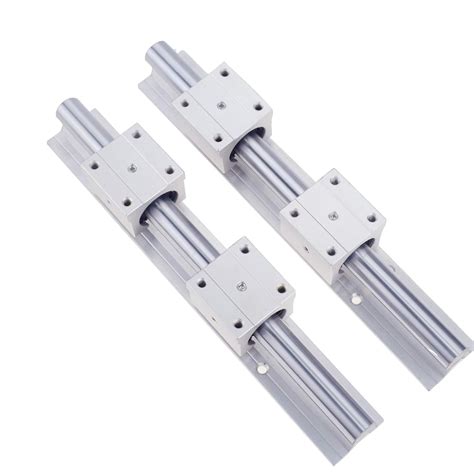 Set Of SBR Linear Rail Guide Mm SBR UU With Slider Pieces Metal Linear Rails Slide