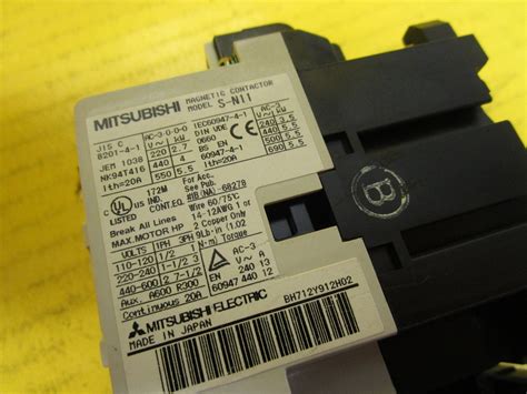 Mitsubishi Starter S N11 115 120v Coil 20a A Amp Sn11 W Th N12 1 16a
