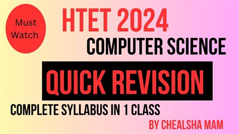 HTET PGT CSE Revision Class HTET PGT Computer Science Marathon Class HTET Exam स पहल जरर