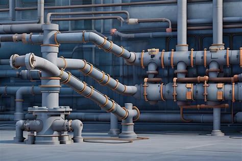 Premium AI Image Pioneering The Flow HandEdited Generative AI For Building Piping Systems