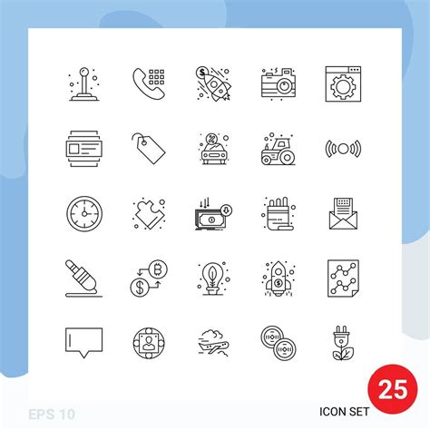 25 Thematic Vector Lines And Editable Symbols Of Website Optimization Launch Party Celebration