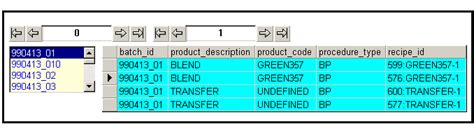 example 1 displaying batch processes by batch id ifix 6 0