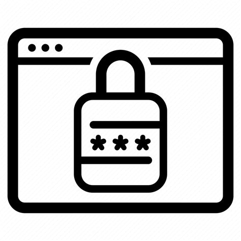 Encrypted Keyword Locked Password Protected Icon Download On