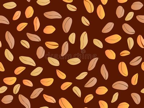 Peanut Seamless Pattern Roasted Peanuts Background Design For