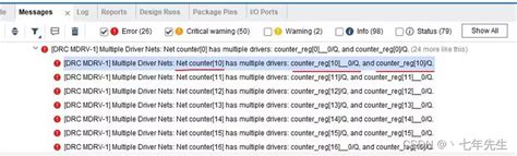 Verilog报错：net Counter Has Multiple Driverscounterreg 0 And Counterreg Verilog