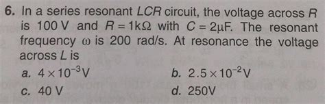 Resonant Frequency In Lcr Circuit At Ida Barrera Blog