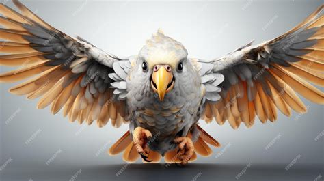 Premium Photo Flying Cockatiel Bird Hd Wallpaper Stock Image