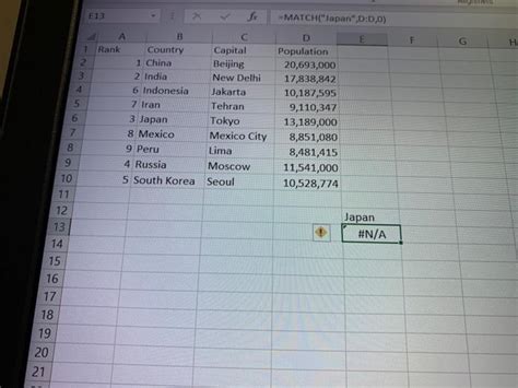 Solved 2 Using Only Index And Match Nested Functions