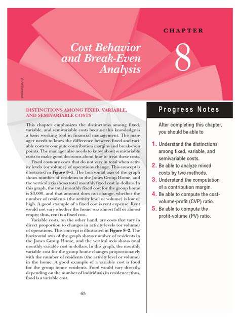 Break Even Analysis Pdf Regression Analysis Business Economics