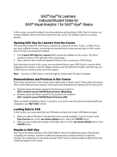sas viya for learners yva185 pdf sas software computer engineering