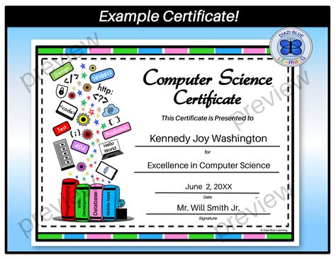 Computer Science Certificate Coding Award Coding Certificates Coding