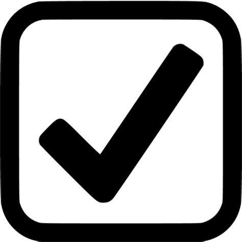 Black Checked Checkbox Icon Free Black Check Mark Icons