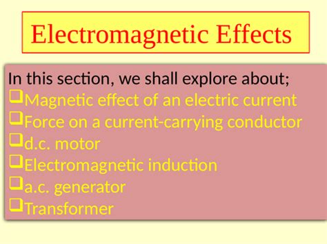Igcse Electromagnetic Effects Teaching Resources