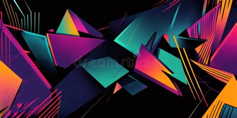 Geometric Patterns Intersecting Creating Vivid Visual Rhythm With Angular Forms Layered Against