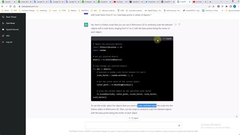 Chatgpt Ai To Rhinoceros Python Script Youtube