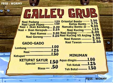 Krusty Krab Galley Grub