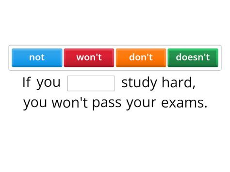 Conditional Type 1 Complete The Sentence