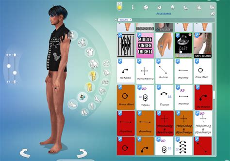 Simdulgence Simple Piercings Showing Up Default In CAS Over Clothes PLZ HELP Technical