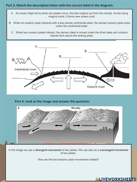 Tectonic Plate Free Interactive Worksheets 1849154
