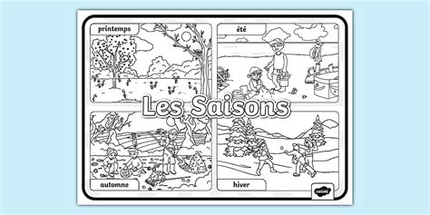 Coloriage Les Saisons Twinkl Coloriage Teacher Made