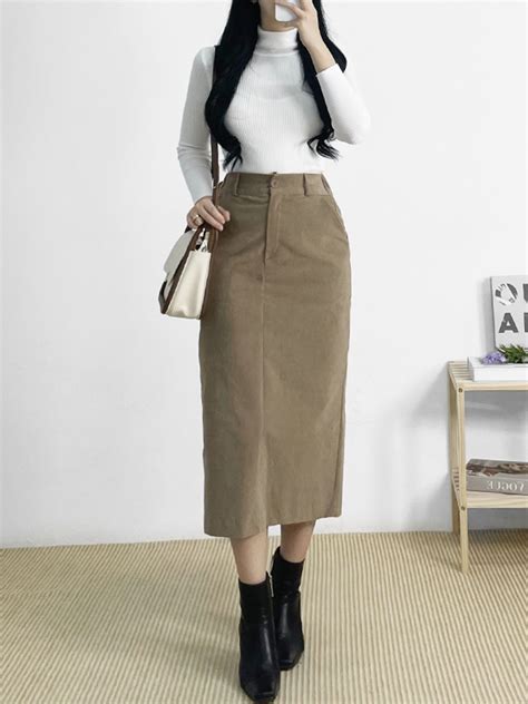 당일출고코듀로이치마free Size 일레븐 코듀로이 골지 롱 H라인스커트 골덴치마미디스커트 핀턱스커트 롱스커트 플리츠스커트 겨울치마 가을치마 기모원단 치마바지 하운드