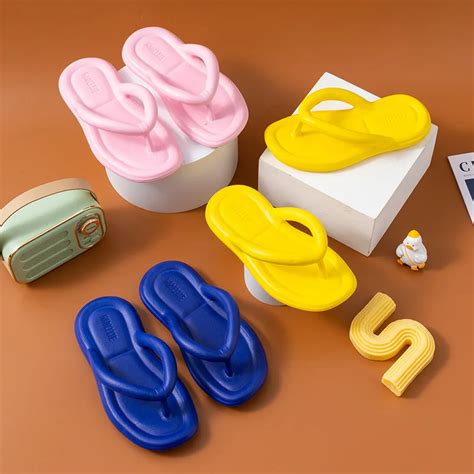 여름 어린이 플립 플롭 Eva 부드러운 바닥 미끄럼 방지 플랫 슬리퍼 욕실 신발 야외 캔디 컬러 소년 소녀 비치 슬리퍼 Aliexpress