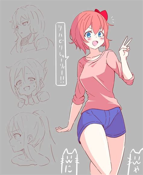 DDLC DDLC落書き集 ゴクねこのイラスト pixiv Literature club Anime Fan art