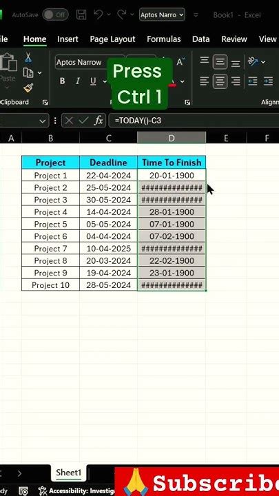 🔥excel Daily Tips And Tricks Deadline Tracking In Excel Excel