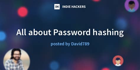 All About Password Hashing