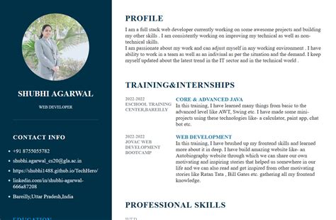 github shubhi1488 myresume
