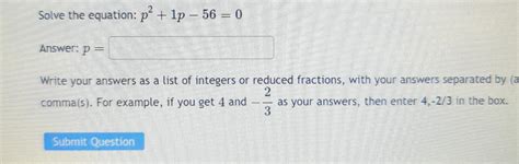 Solved Solve The Equation P P Answer P Write Your Chegg Com