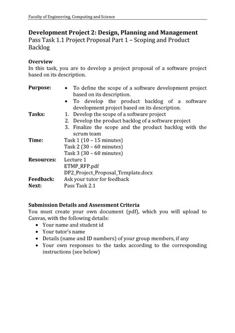 Pass Task 1 Pass Task 1 Faculty Of Engineering Computing And Science Development Project 2