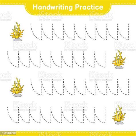 필기 연습 산호의 추적 선 교육 어린이 게임 인쇄 워크시트 벡터 일러스트 레이 션 0명에 대한 스톡 벡터 아트 및 기타 이미지 0명 개념 개발 Istock