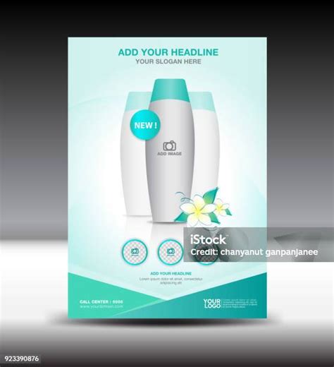 비즈니스 브로슈어 전단지 서식 파일 벡터 화장품 아름다움과 스파 패션 맥 업 크림 로션 향수 잡지 광고 포스터 소책자 회보