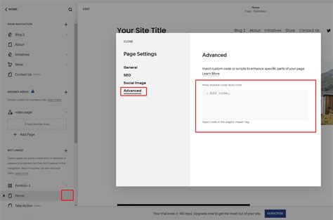 custom code appearing above my menu and header customize with code squarespace forum