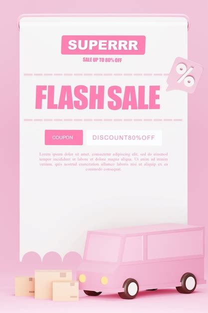 3d 렌더링 플래시 판매 할인 연단 배경 프리미엄 Psd 파일