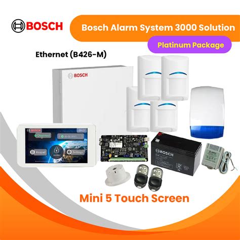 Bosch Alarm System 3000 Solution5″ Touch Screen Platinum Package Wir