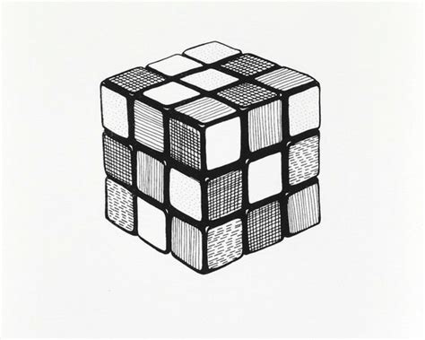 3d Rubik Cube Drawing